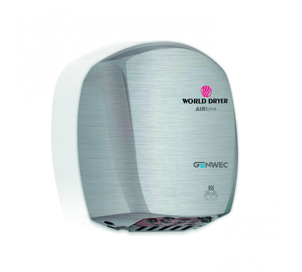 GENWEC: AIRFORCE HAND DRYER STAINLESS STEEL BRUSHED