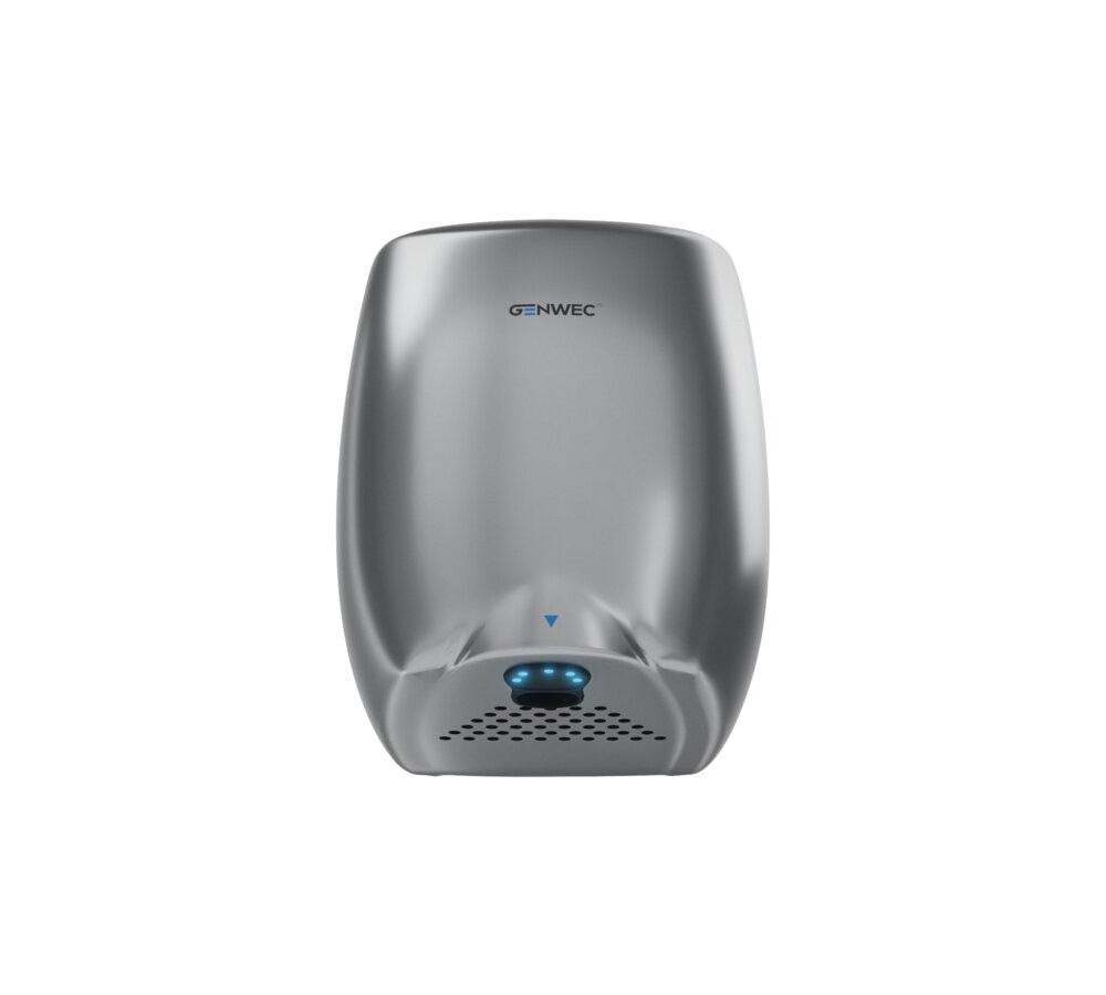 GENWEC: E-flow hand dryer aluminium silver 220-240V
