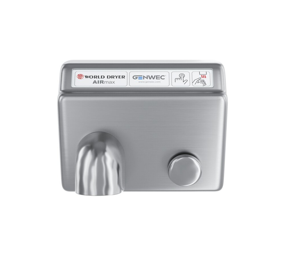 GENWEC: MODEL A HAND DRYER MANUAL STAINLESS STEEL POLISHED