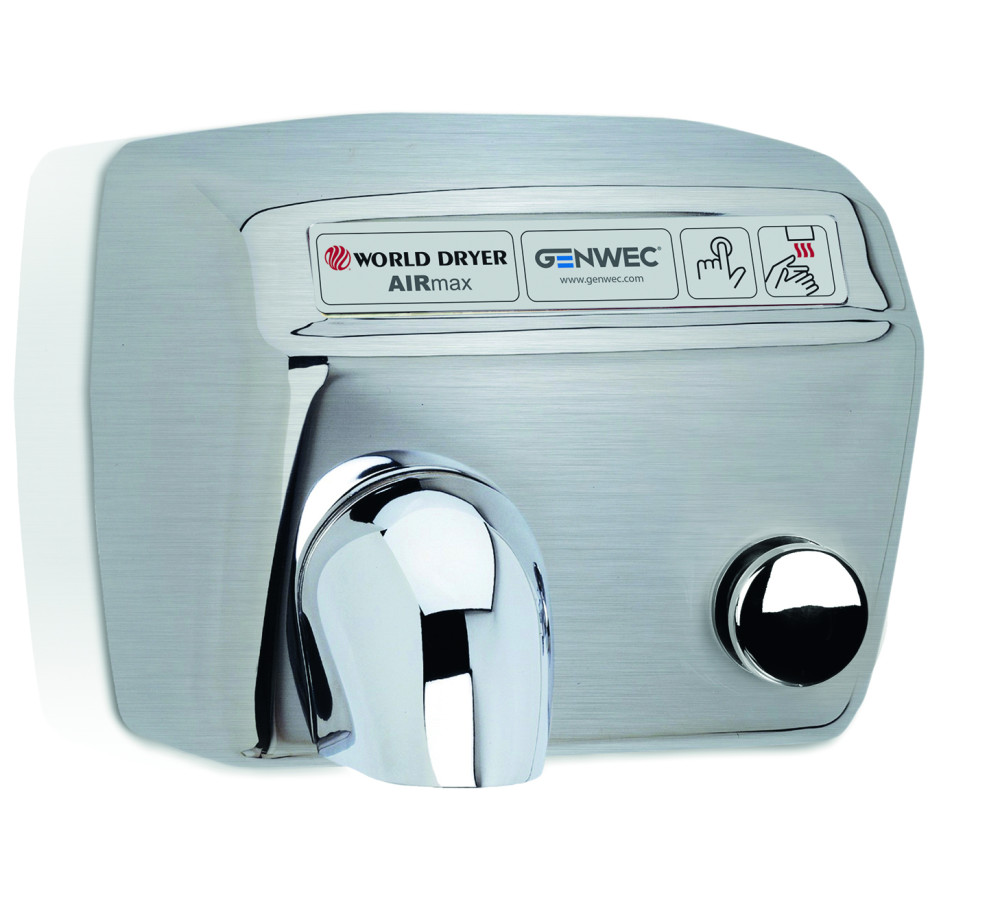 GENWEC: MODEL A HAND DRYER MANUAL STAINLESS STEEL BRUSHED