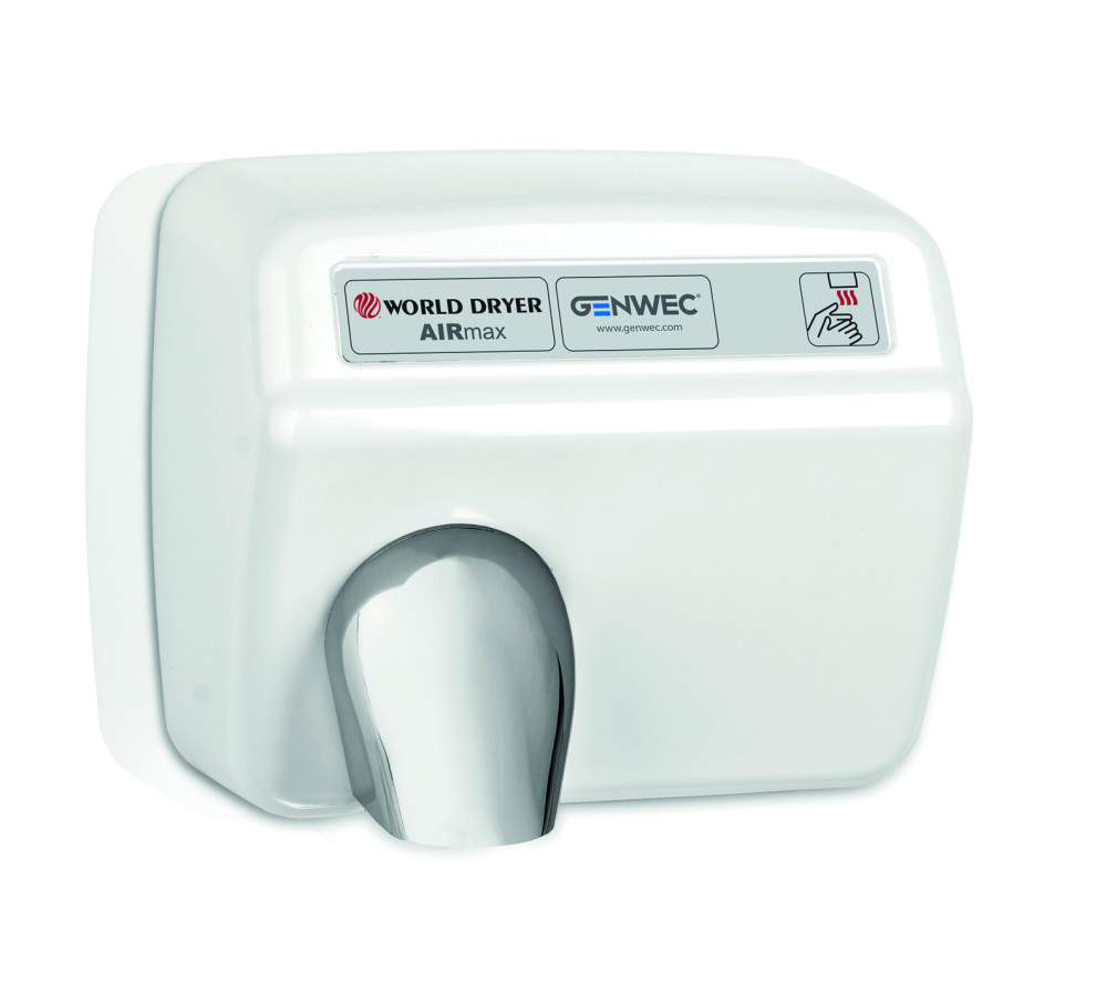 GENWEC: MODEL A HAND DRYER AUTOMATIC STEEL WHITE