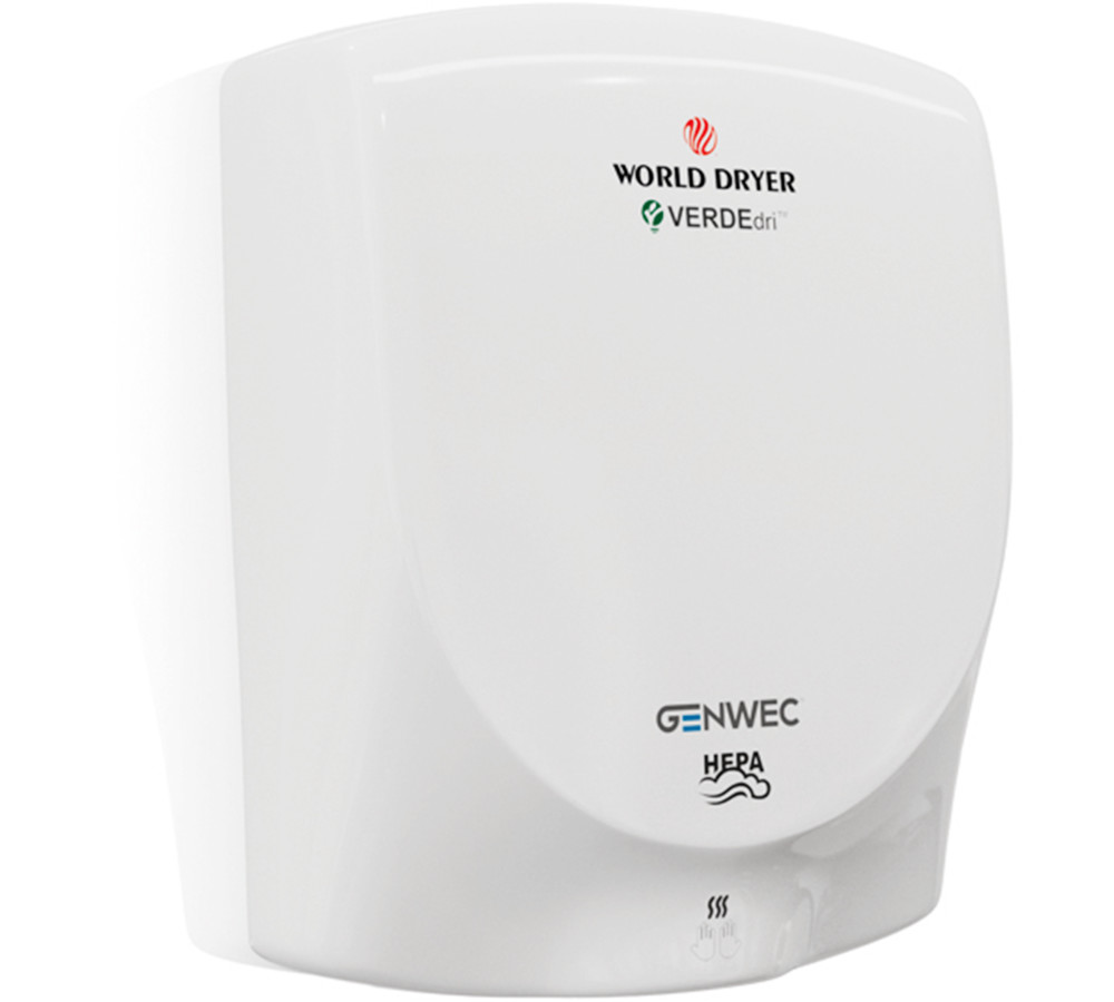 GENWEC: VERDEDRI HAND DRYER ALUMINIUM WHITE